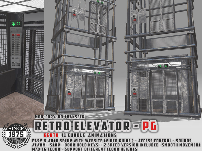 Second Life Marketplace - [Since1975] Retro Elevator (PG)